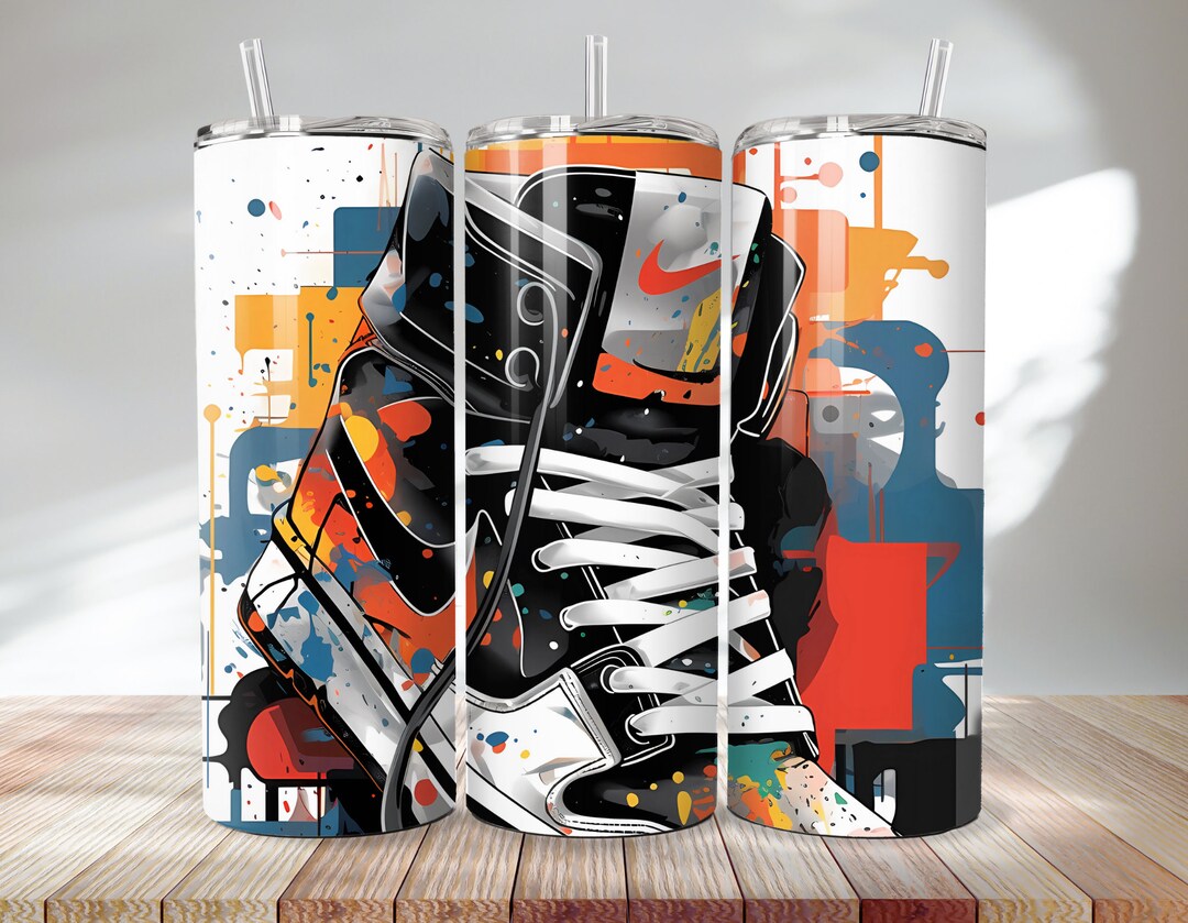 Colorful Dripping Graffiti Sneaker Wrap, 20oz Tumbler Wrap, Colorful ...