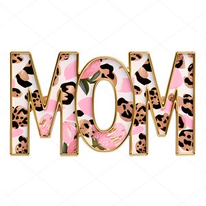 Leopard Mama Flower PNG, Retro Mama Png, Mama Png, Groovy Boho ...