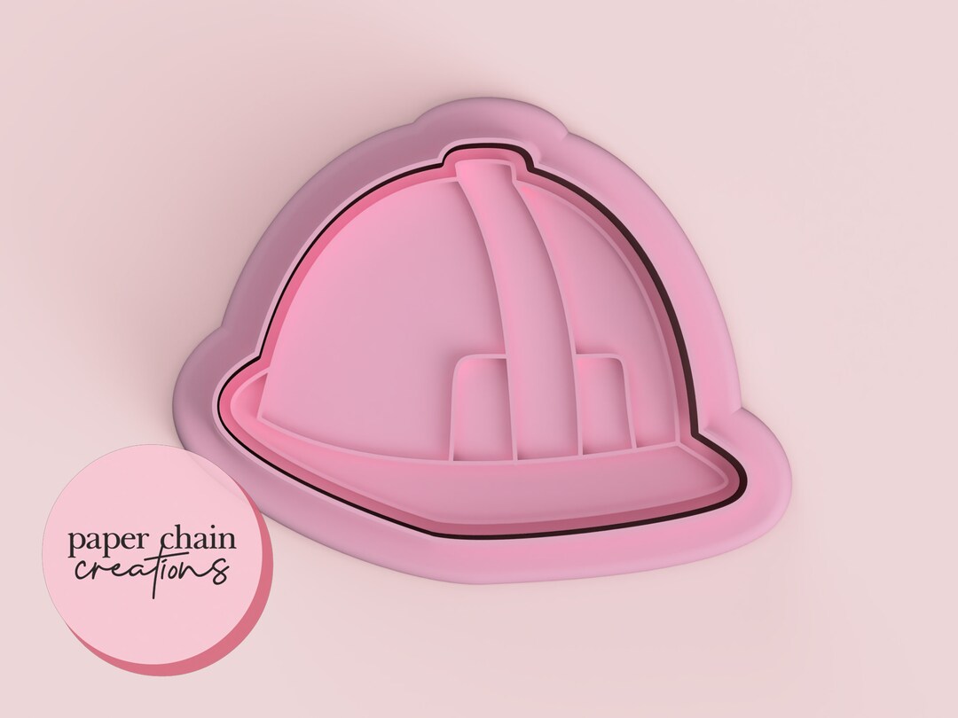 Construction Hard Hat Cookie Cutter and Fondant Embosser - Etsy