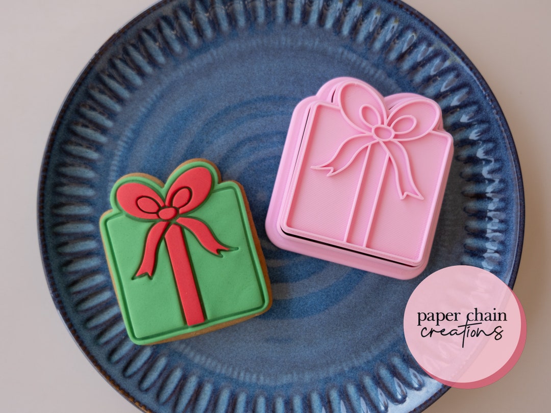 Present Cookie Cutter and Fondant Embosser - Etsy