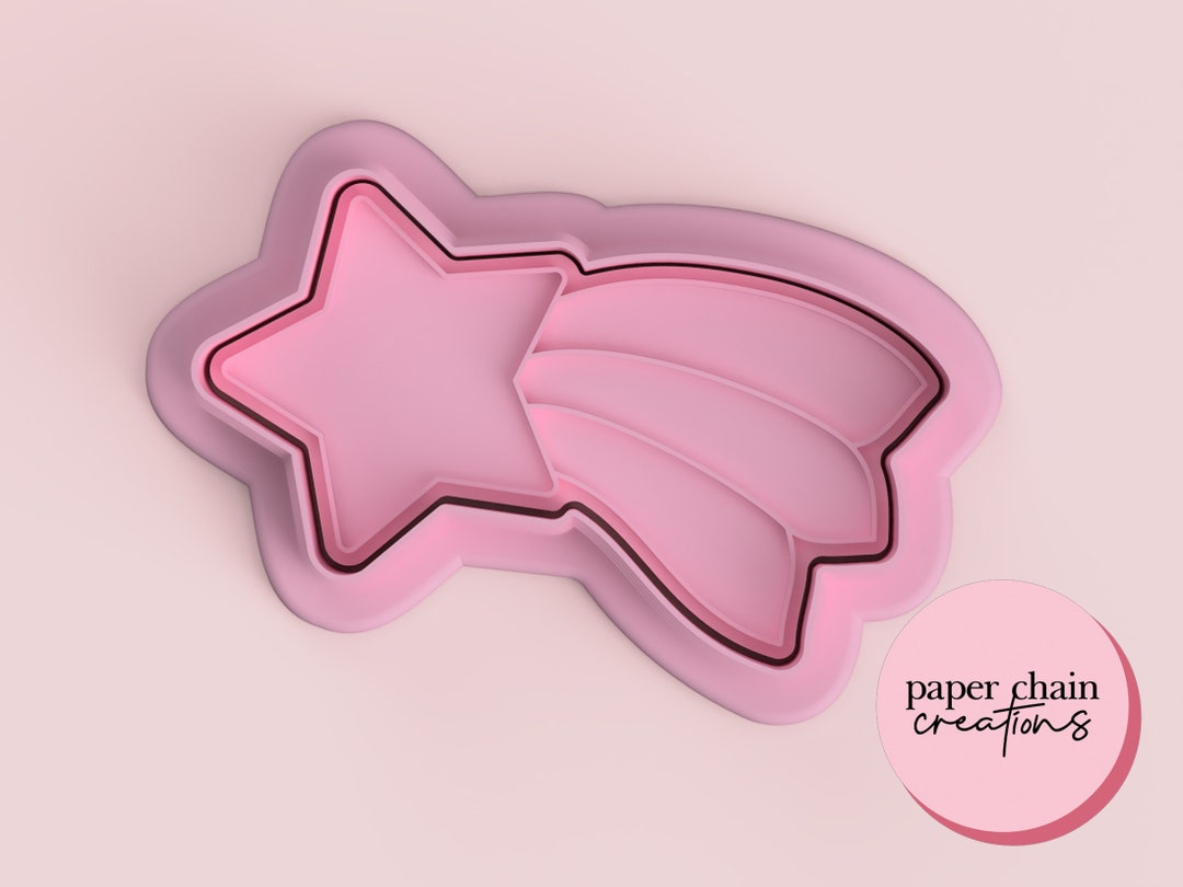 Shooting Star Cookie Cutter and Fondant Embosser - Etsy