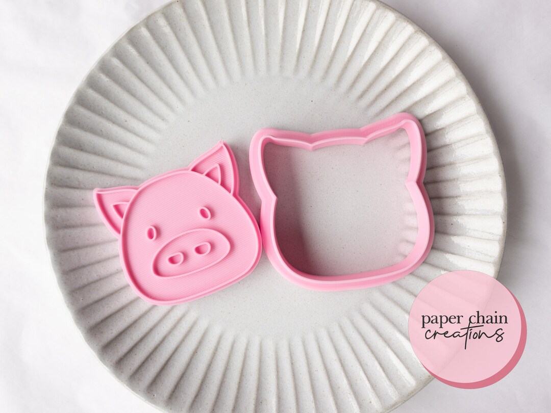 Pig Face Cookie Cutter and Fondant Embosser - Etsy