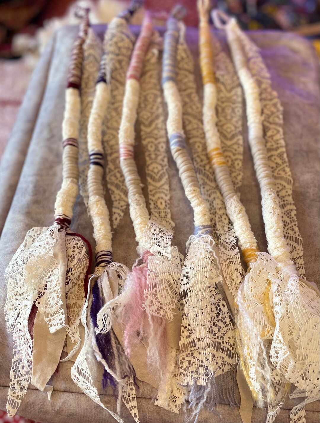 One Dreadlock Wrap Extension | Dread Hair Wrap | Single Ended | White ...