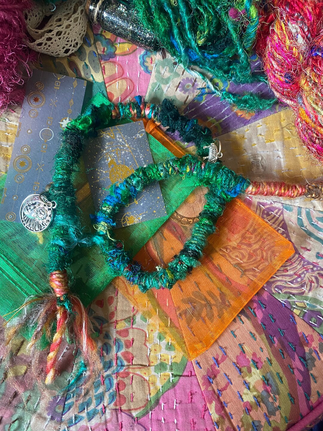Tree of Life Hair Wrap, One Single Ended Dreadlock Wrap, Extension 23 ...