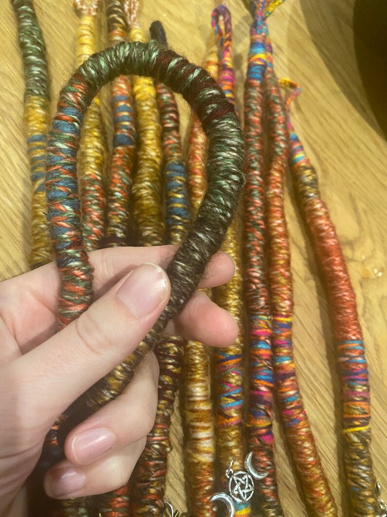 Chunky Wool Hair Wrap One Dreadlock Wrap Extension Dread - Etsy