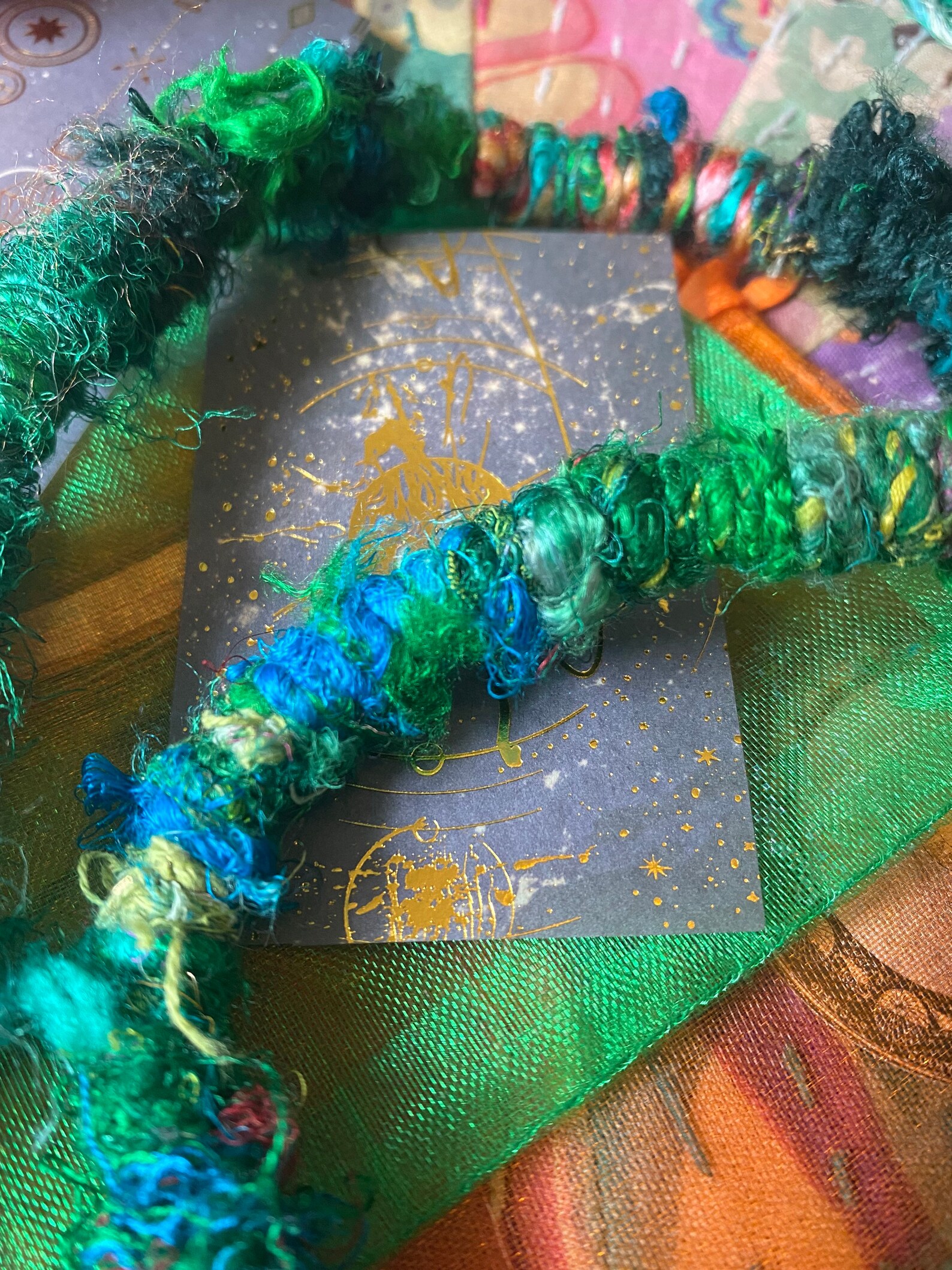 Tree of Life Hair Wrap, One Single Ended Dreadlock Wrap, Extension 23 ...