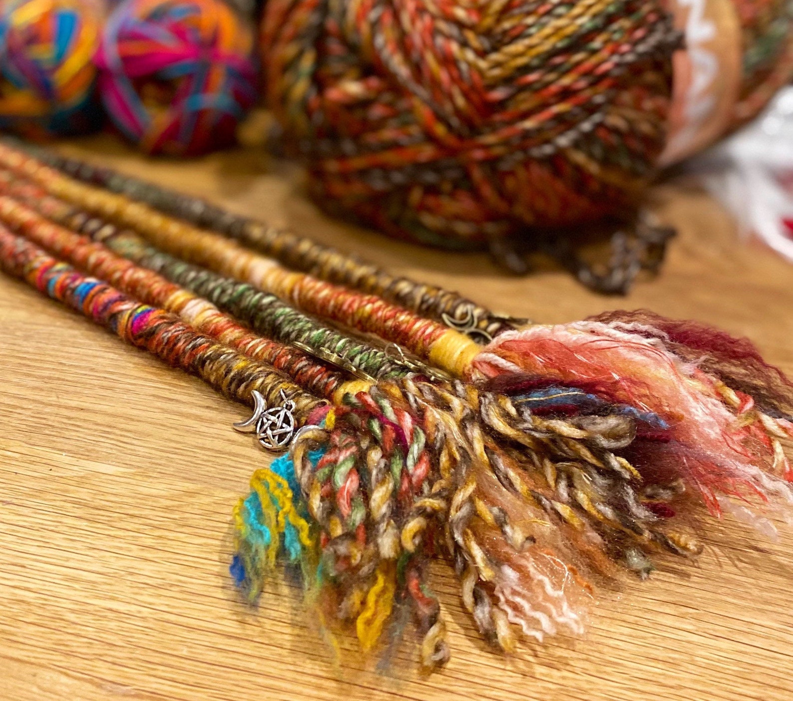 Chunky Wool Hair Wrap One Dreadlock Wrap Extension Dread - Etsy