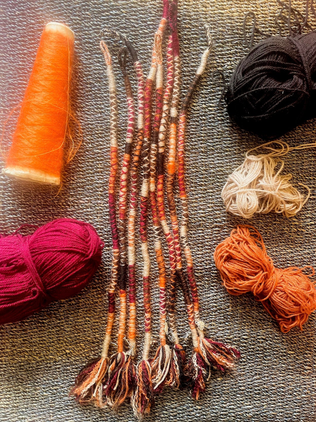 Hair Wrap | One Dreadlock Wrap Extension | Earthy Dread Wrap | Single ...