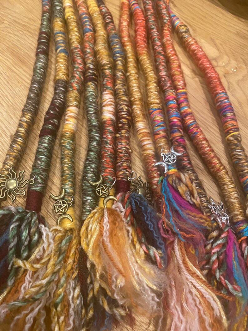 Chunky Wool Hair Wrap One Dreadlock Wrap Extension Dread - Etsy