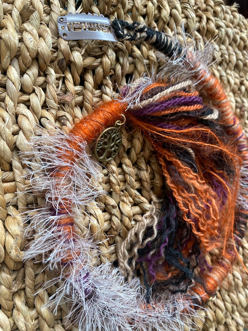 Clip in Tree of Life Hair Wrap Dreadlock Wrap One Single Ended Dread Extension 5 29 Inches Long ...