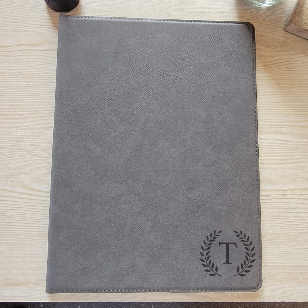 Personalized Portfolio With Notepad, Personalized Large Portfolio ...