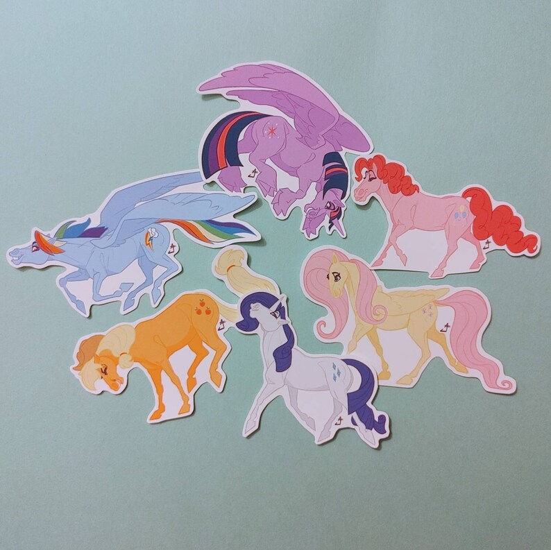 My Little Pony Mane 6 Stickers - Etsy