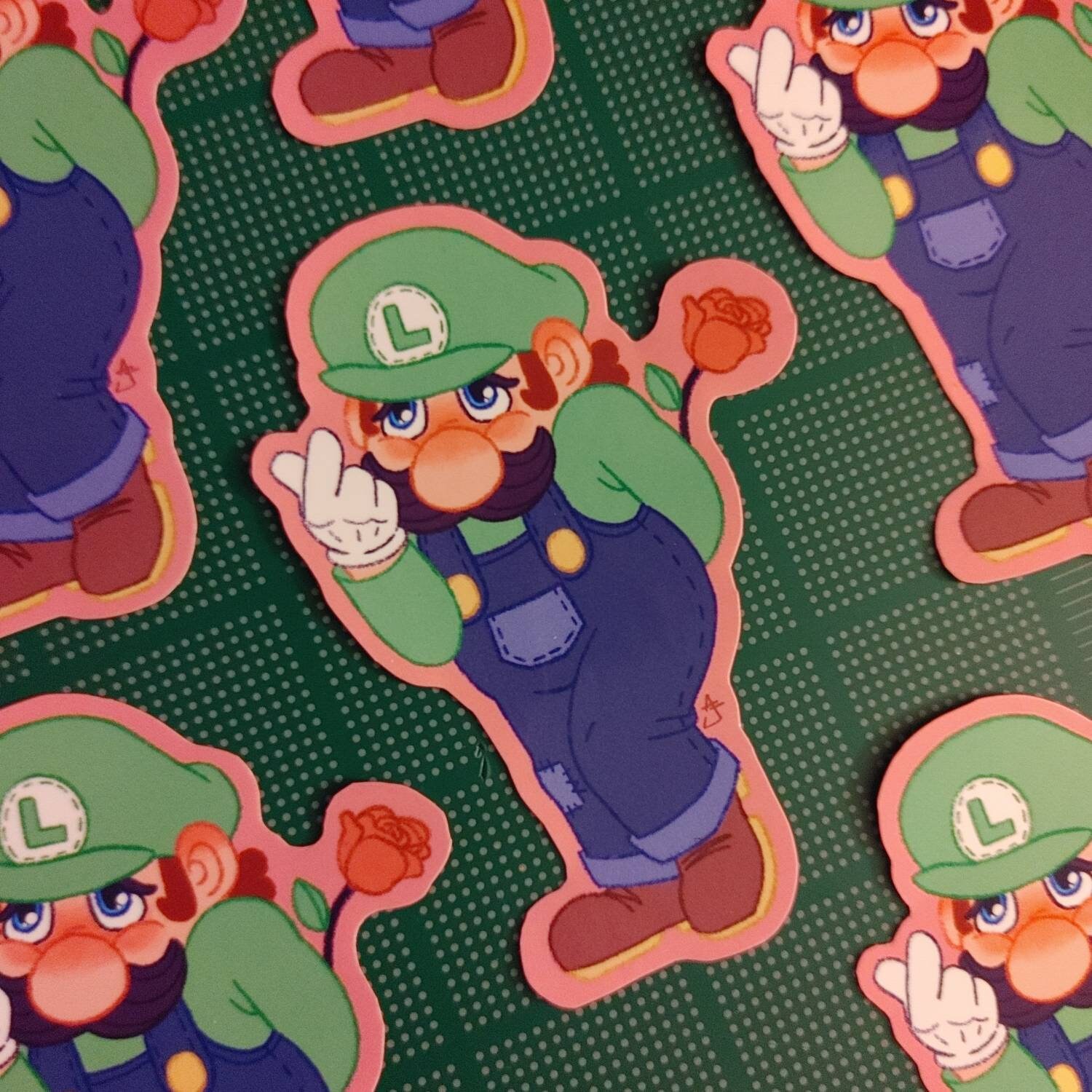 Luigi Loves You Sticker - Etsy