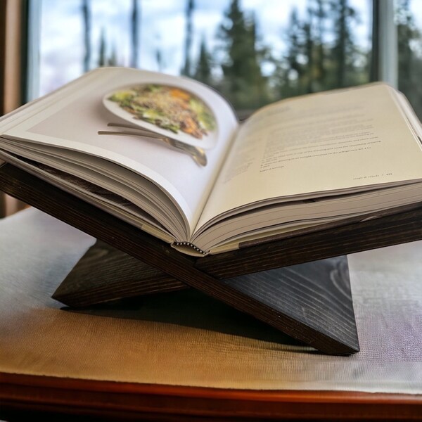 Wooden Book Stand - Etsy