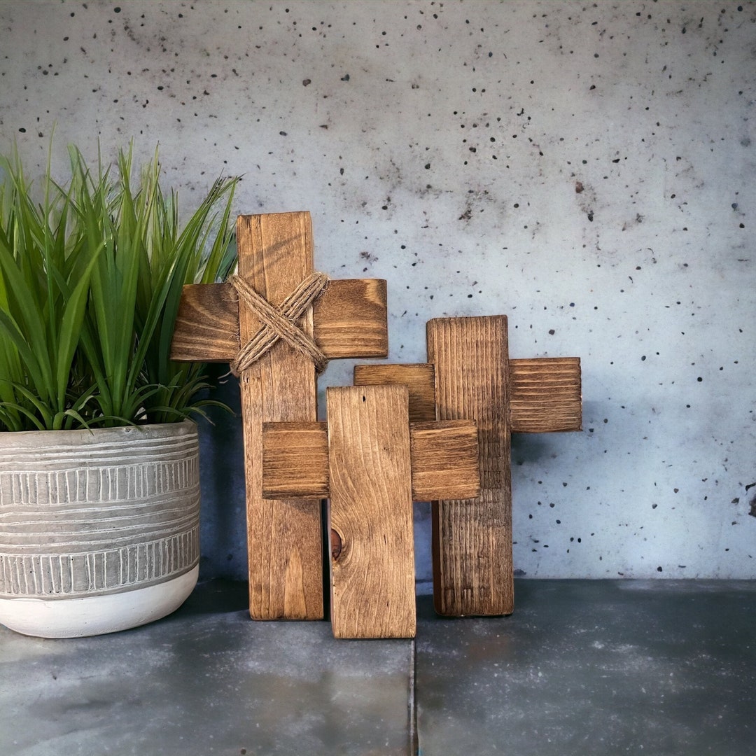 Wooden Crosses, Easter Cross, Spring Decor, Religious Cross, Baptism ...