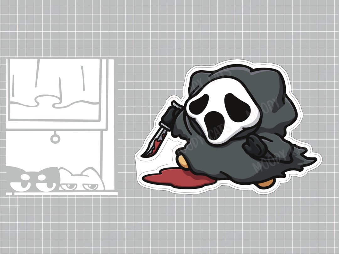 Ghostface Die Cut Vinyl Sticker Hand Drawn Planner Stickers - Etsy