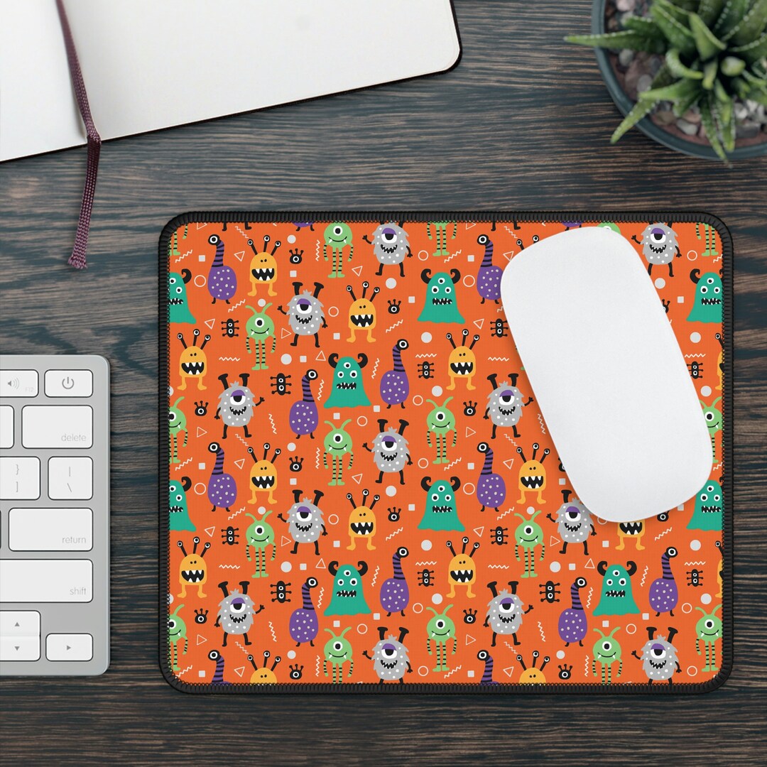 Monsters on Orange Gaming Mouse Pad - Etsy