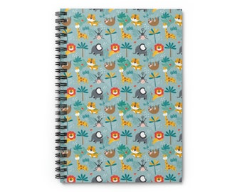 Jungle Theme Spiral Notebook Ruled Line, Notebook, Notebook for Student ...