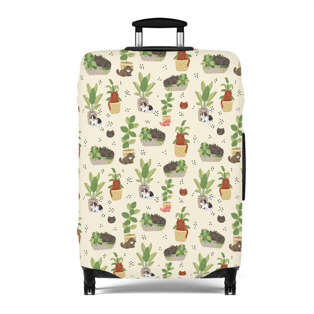 Chlorophyll Cuties Cat Mascot Print Luggage Cover - Suitcase Sleeve ...