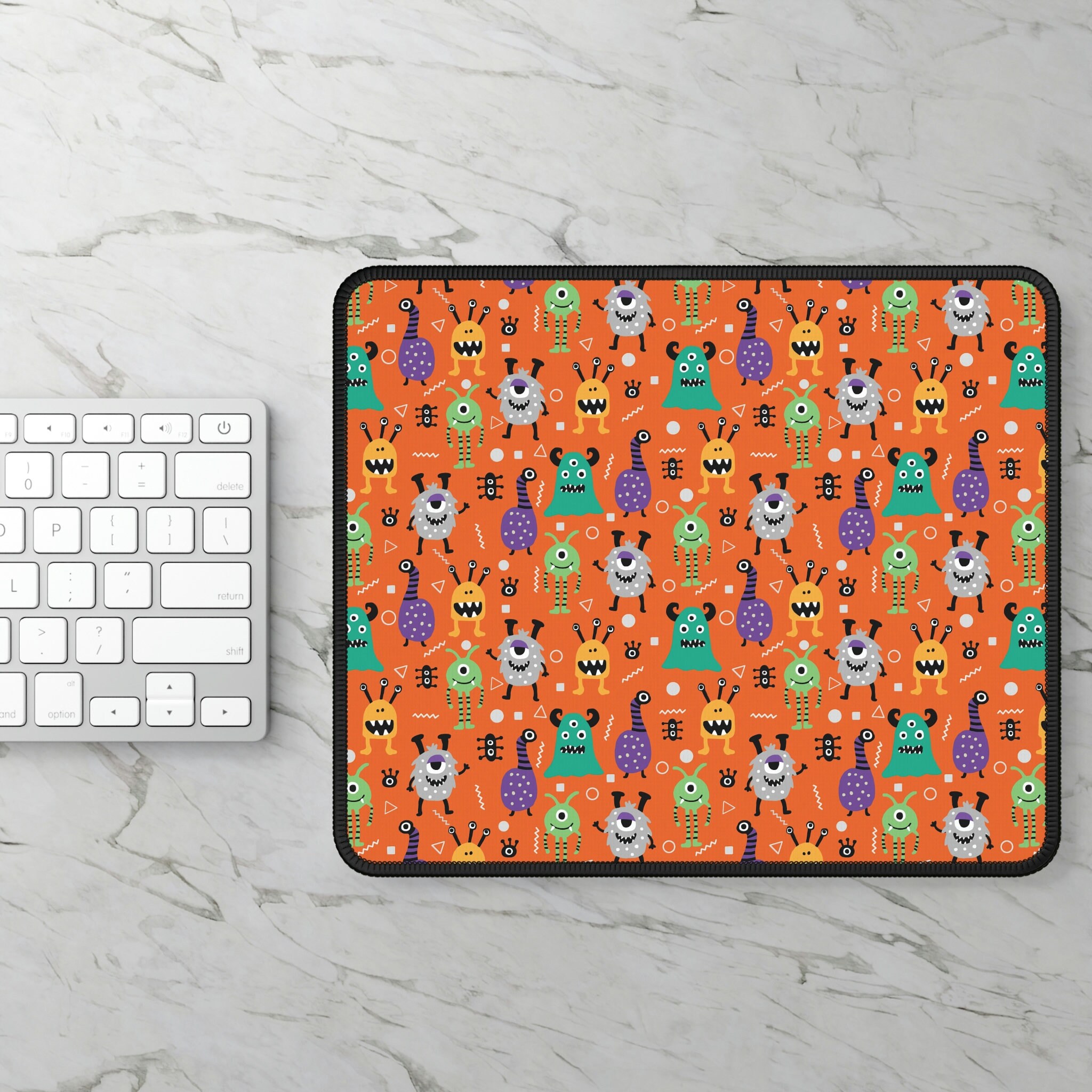 Monsters on Orange Gaming Mouse Pad - Etsy