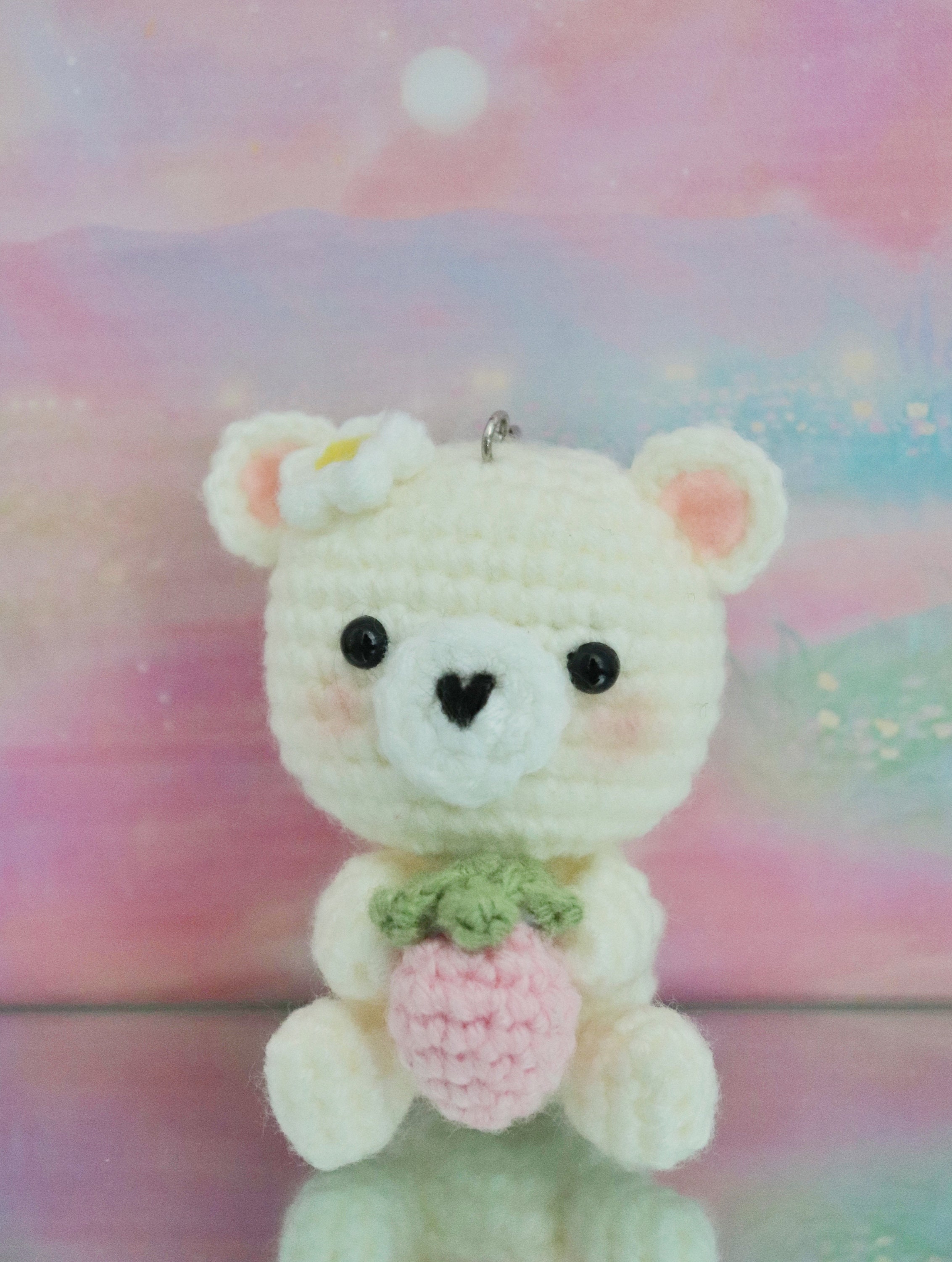 Crochet Bear Keychain Kawaii Cute Amigurumi - Etsy