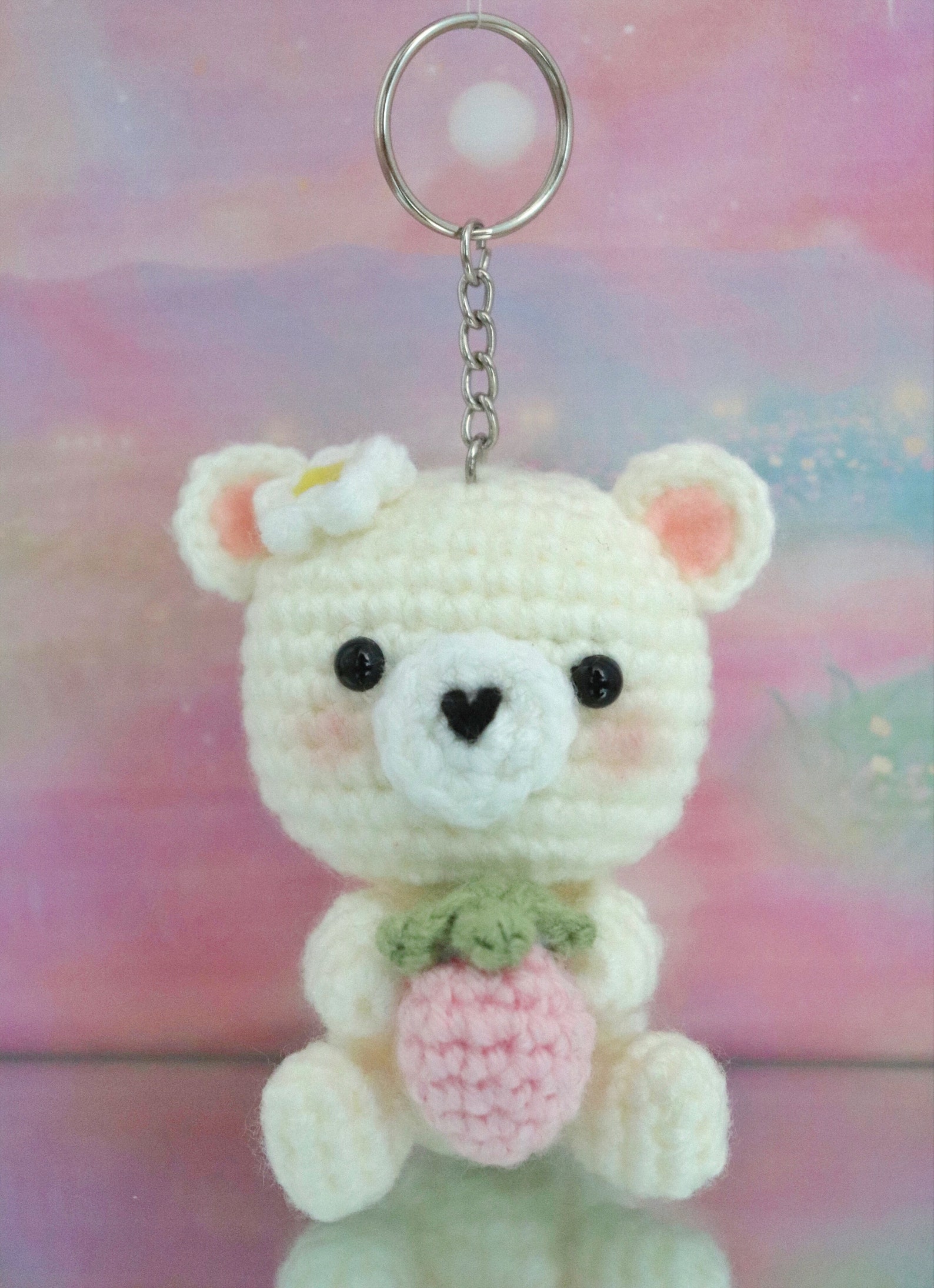 Crochet Bear Keychain Kawaii Cute Amigurumi - Etsy