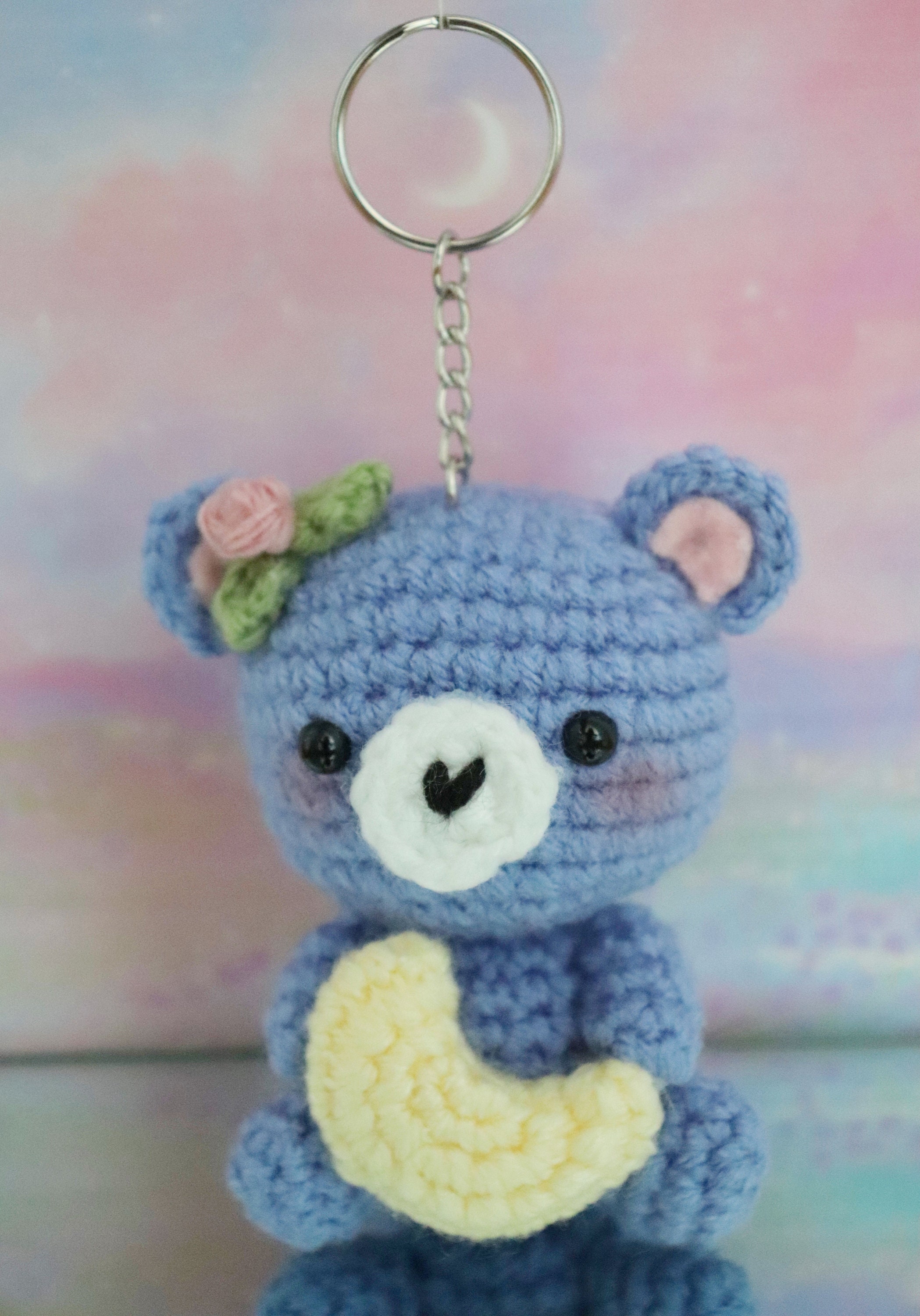 Crochet Bear Keychain Kawaii Cute Amigurumi - Etsy