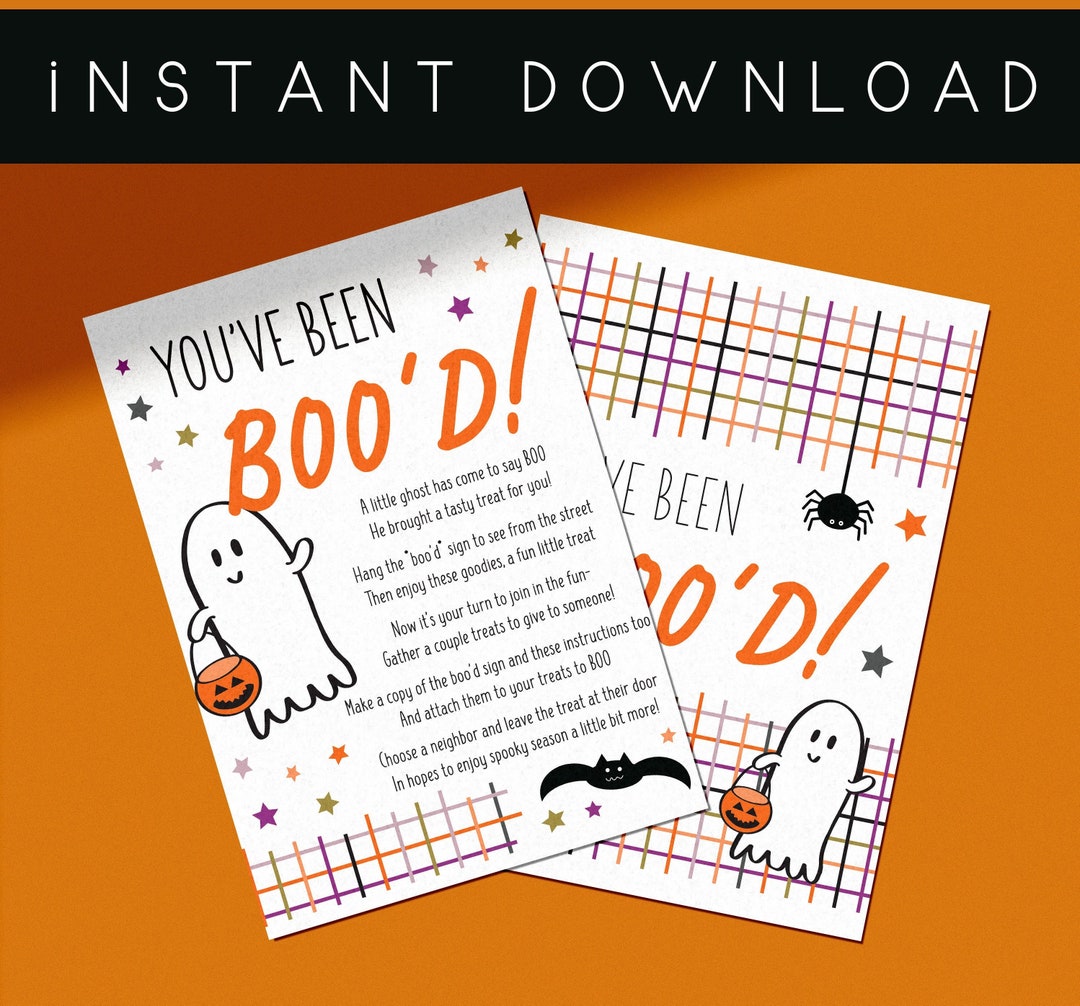 You've Been Boo'd Halloween Printables - Etsy