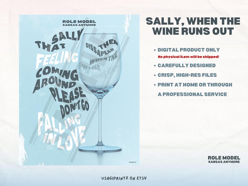 Printable Role Model Posters | Kansas Anymore Album Art, Aesthetic ...