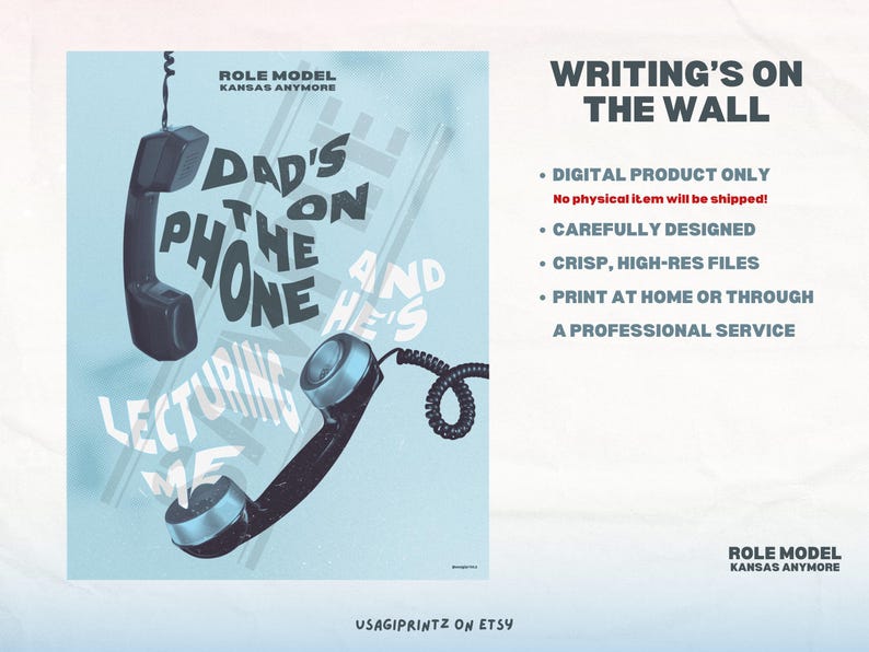 Printable Role Model Posters | Kansas Anymore Album Art, Aesthetic ...