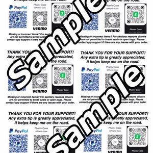 Doordash Grubhub Ubereats Driver Customized QR Code for Tips (digital ...