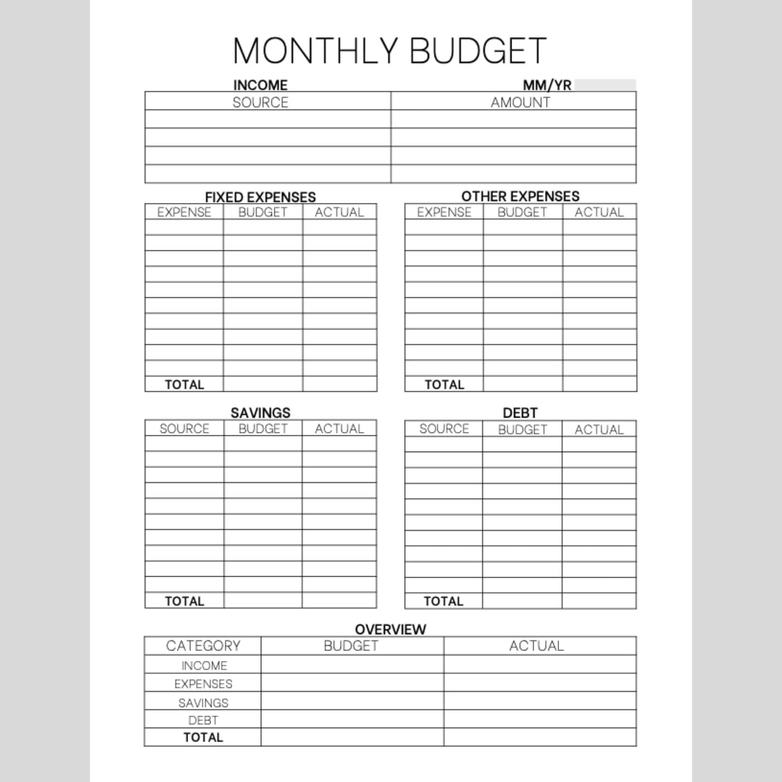 Digital Budget Planner Printable Monthly Budget Planner Editable digital-budget-planner-printable-monthly-budget-planner-editable