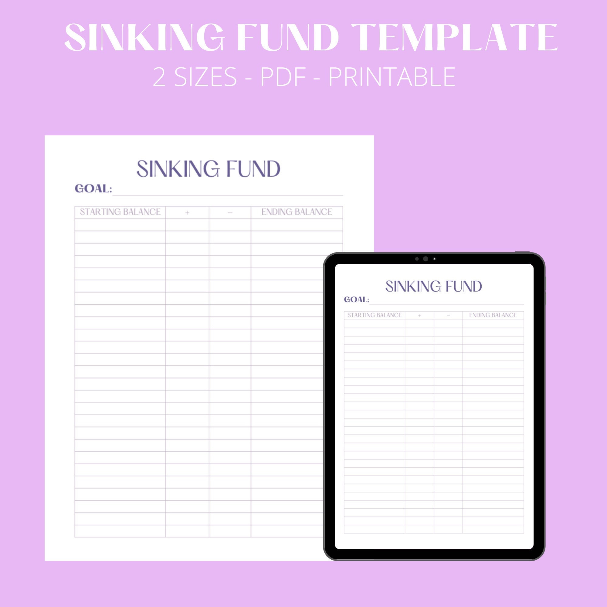 Sinking Funds Tracker Printable, Sinking Funds Binder, Sinking Funds ... Sinking Funds Tracker Printable, Sinking Funds Binder, Sinking Funds ...