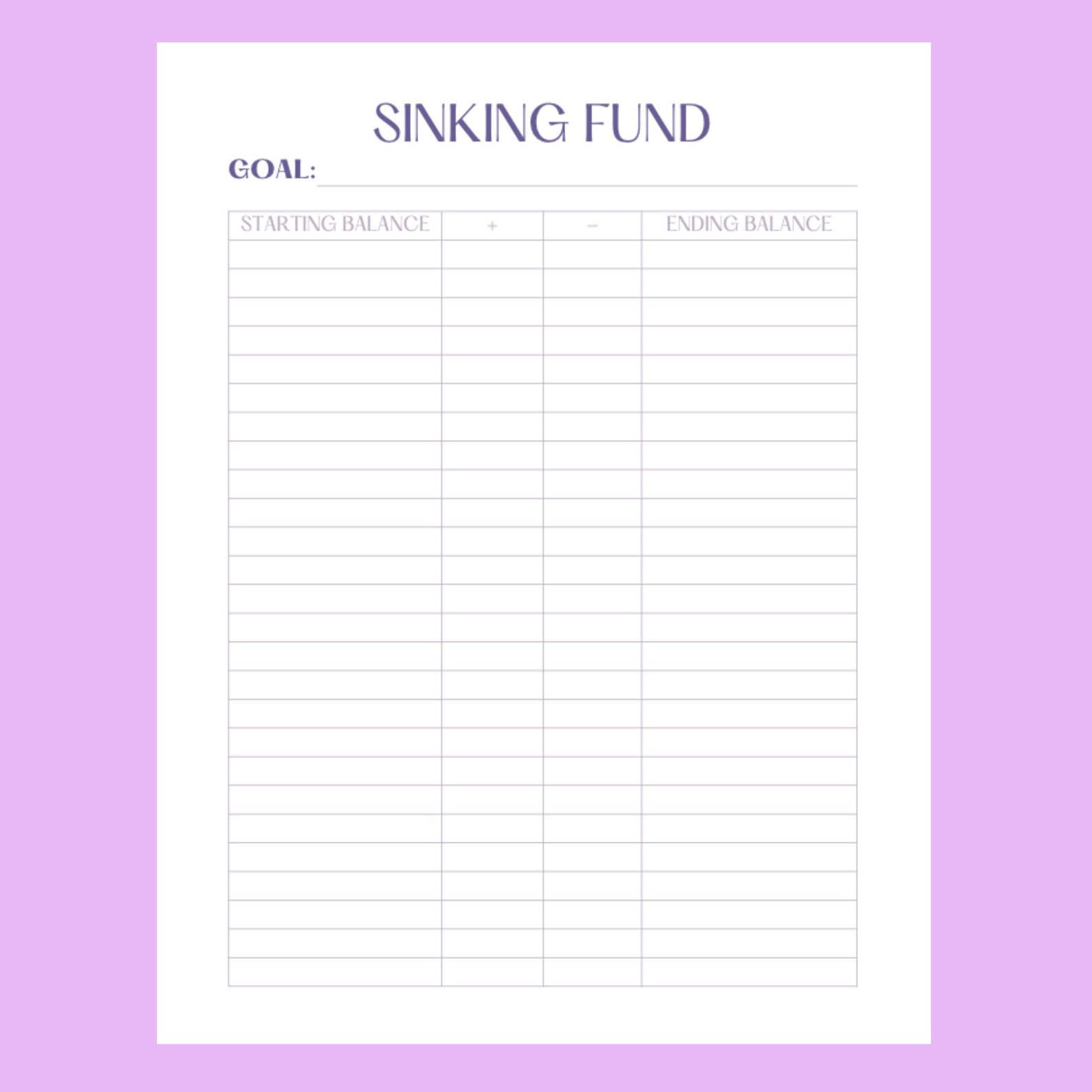 Sinking Funds Tracker Printable, Sinking Funds Binder, Sinking Funds ...
