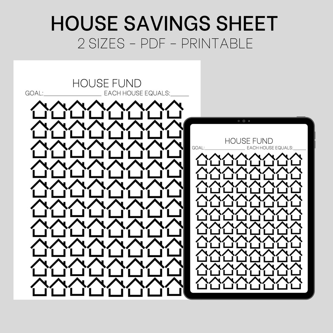 House Fund Tracker, New House Savings Tracker, New Home Savings Fund ...