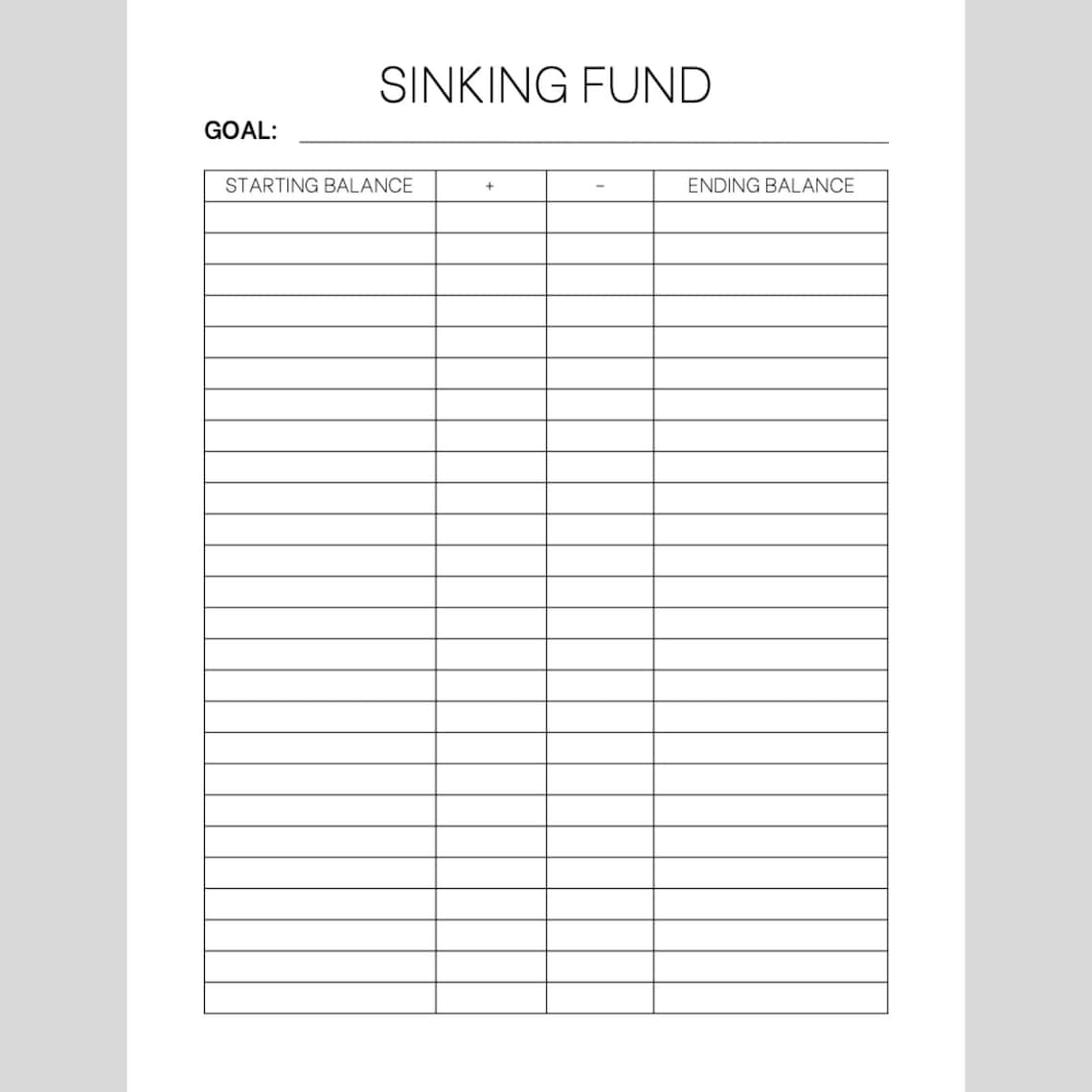 Sinking Funds Tracker Printable, Sinking Funds Binder, Sinking Funds ...