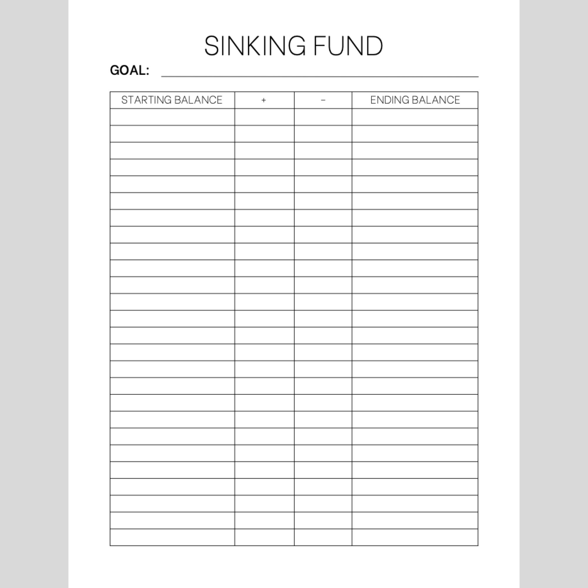 Sinking Funds Tracker Printable, Sinking Funds Binder, Sinking Funds ...