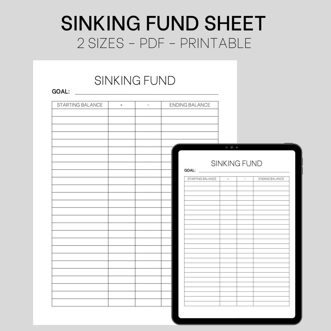 Sinking Funds Tracker Printable, Sinking Funds Binder, Sinking Funds ...