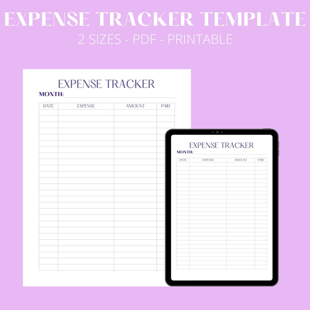 Expense Tracker Budget Sheet, Expense Log, Expense Sheet, Expense ...