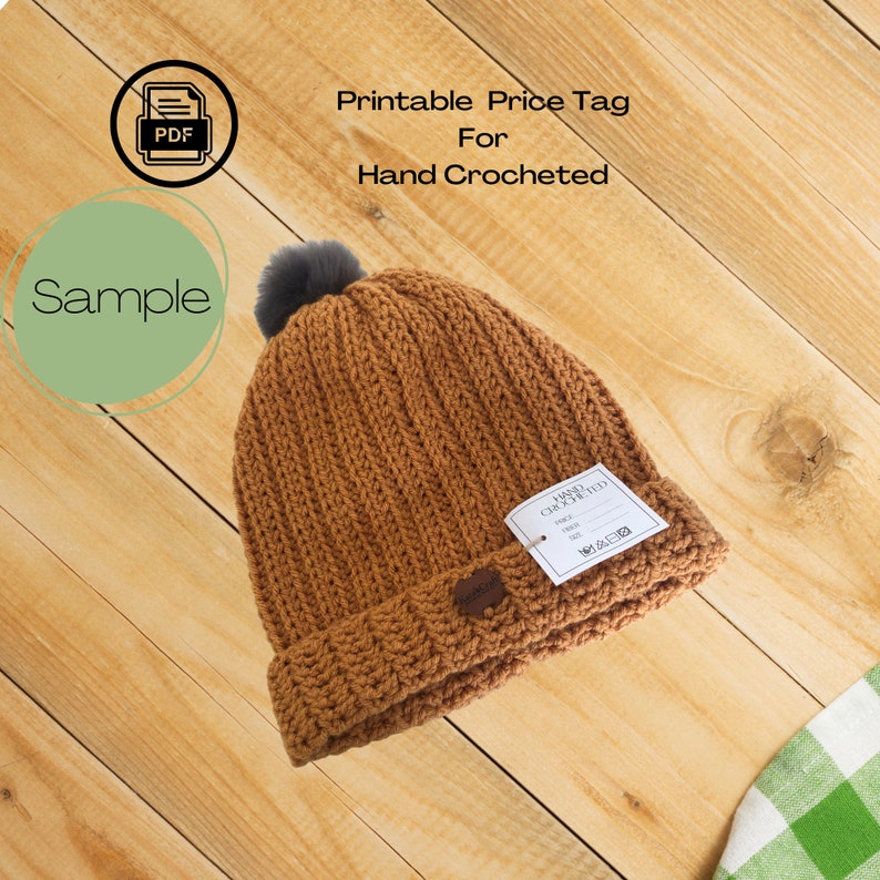 Printable Price Tag for Hand Crocheted. Great Way to Showcase Your ...