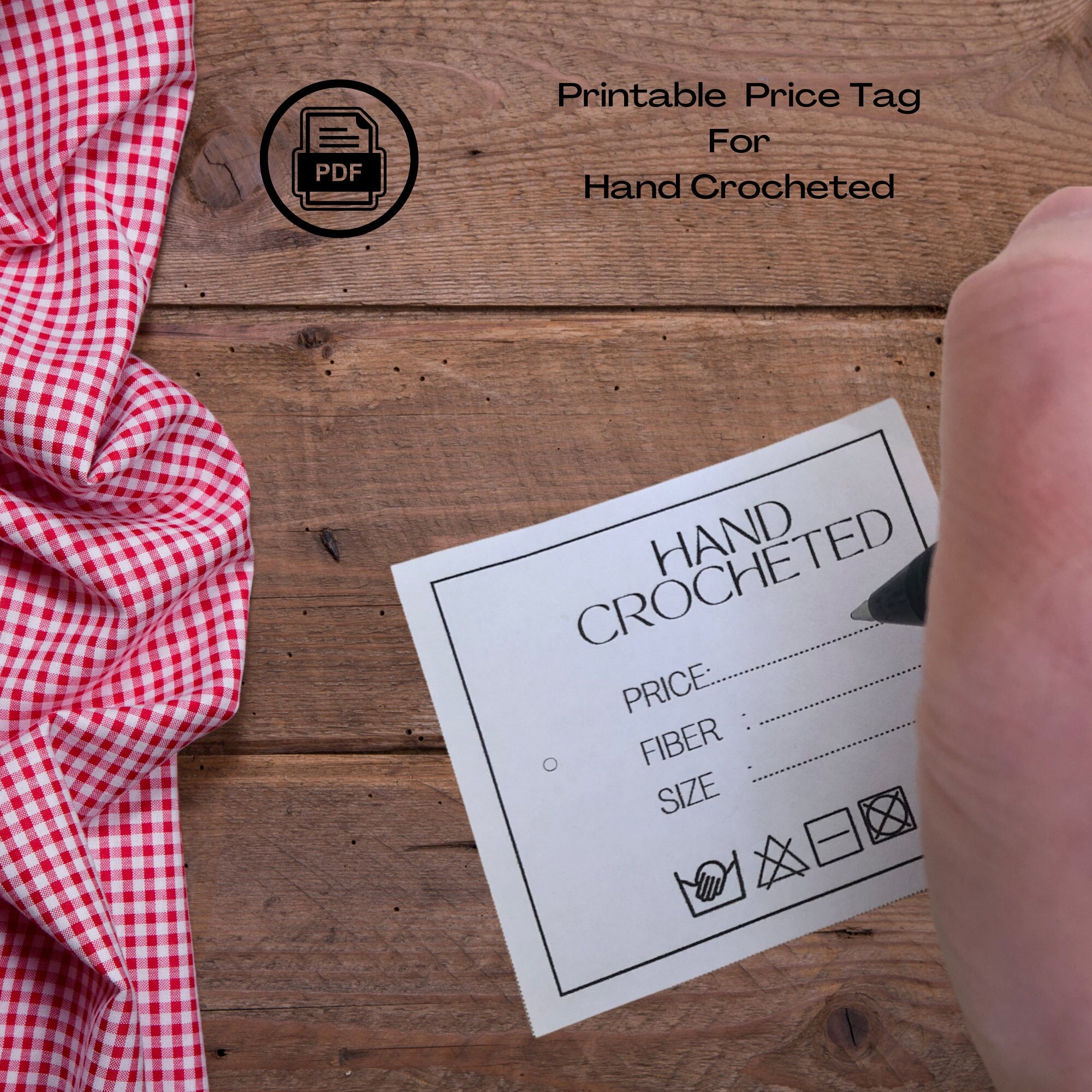 Printable Price Tag for Hand Crocheted. Great Way to Showcase Your ...