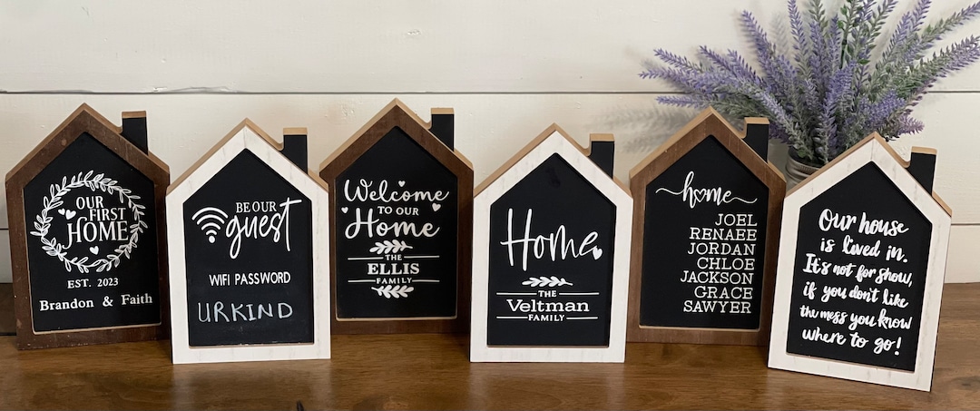 Wooden House Table Top Display - Etsy