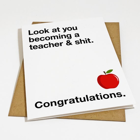Teacher Graduation Card Graduation Card for Teacher's - Etsy
