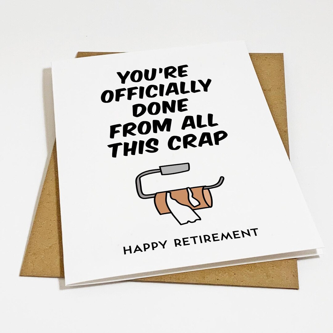 Official Done Rude Retirement Greeting Card for Coworker, Funny ...