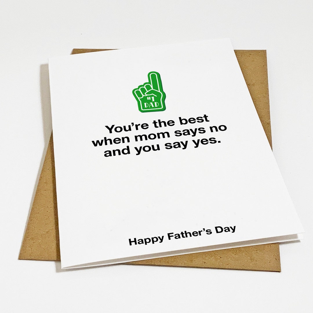 The Best Dad Father's Day Card for Dad, Funny Fathers Day Greeting Card ...