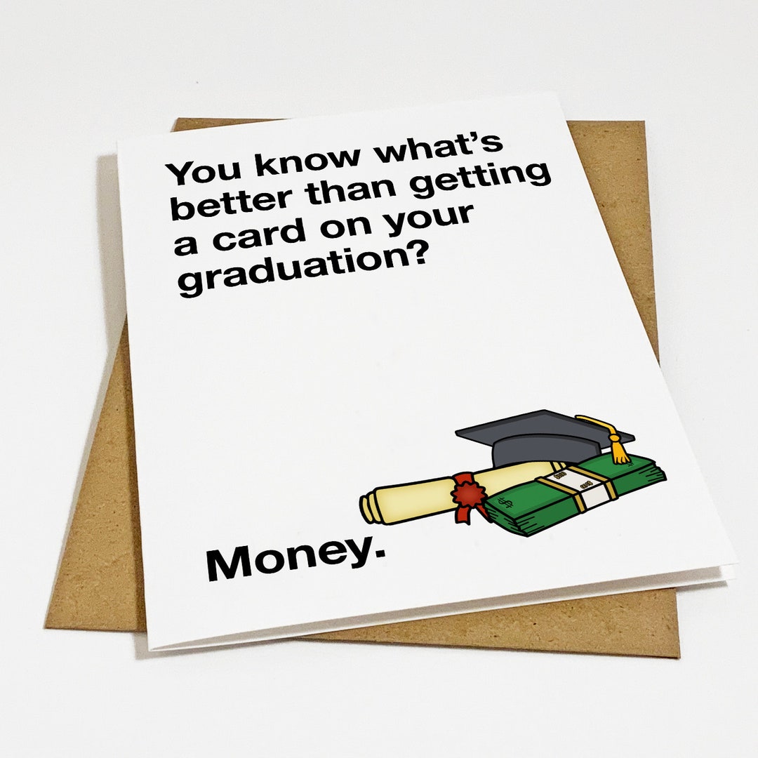 Money for Graduation, Hilarious Congratulations Card for Nephew, Funny ...