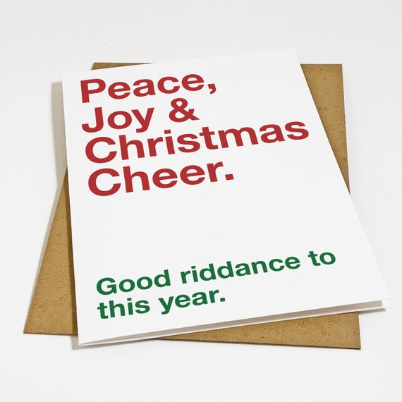 Good Riddance Funny End of the Year Holiday Card Funny | Etsy