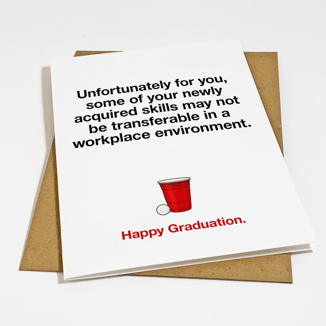 Funny Pong College Graduation Card for Son or Nephew, Sarcastic ...
