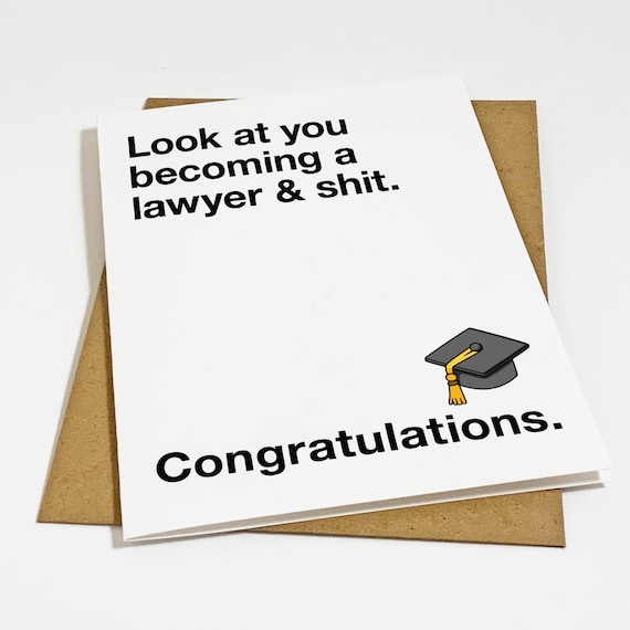 Lawyer Graduation Card Graduation Card for Law School - Etsy