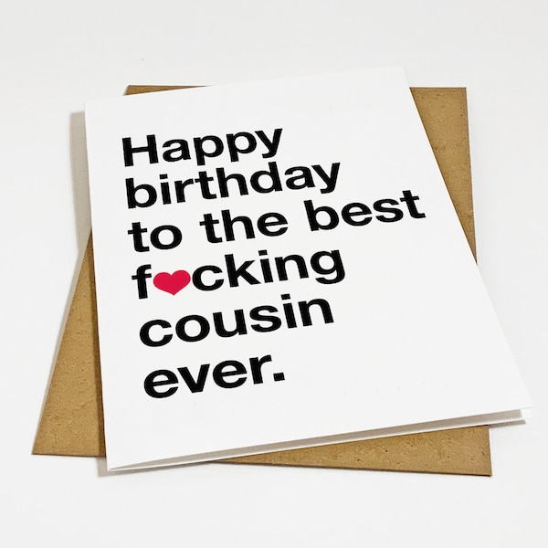 Funny Cousin Card - Etsy